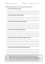 Aufgabensammlung zum Thema "Pyramiden von Gizeh" | Unterricht.Schule